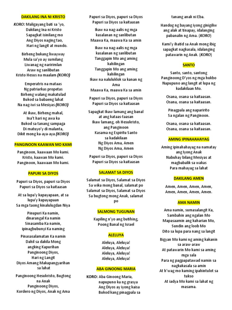 Dakilang Ina Ni Kristo | PDF