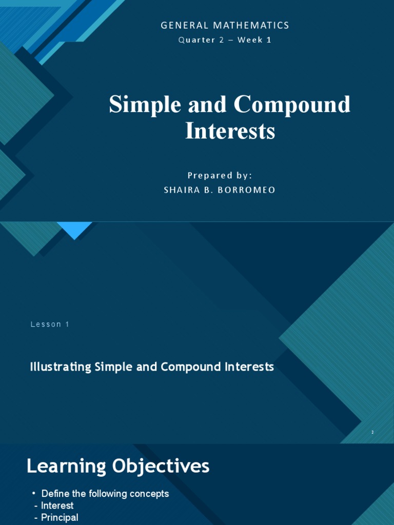 Simple and Compound Interests: Click To Edit Master Title Style | PDF ...