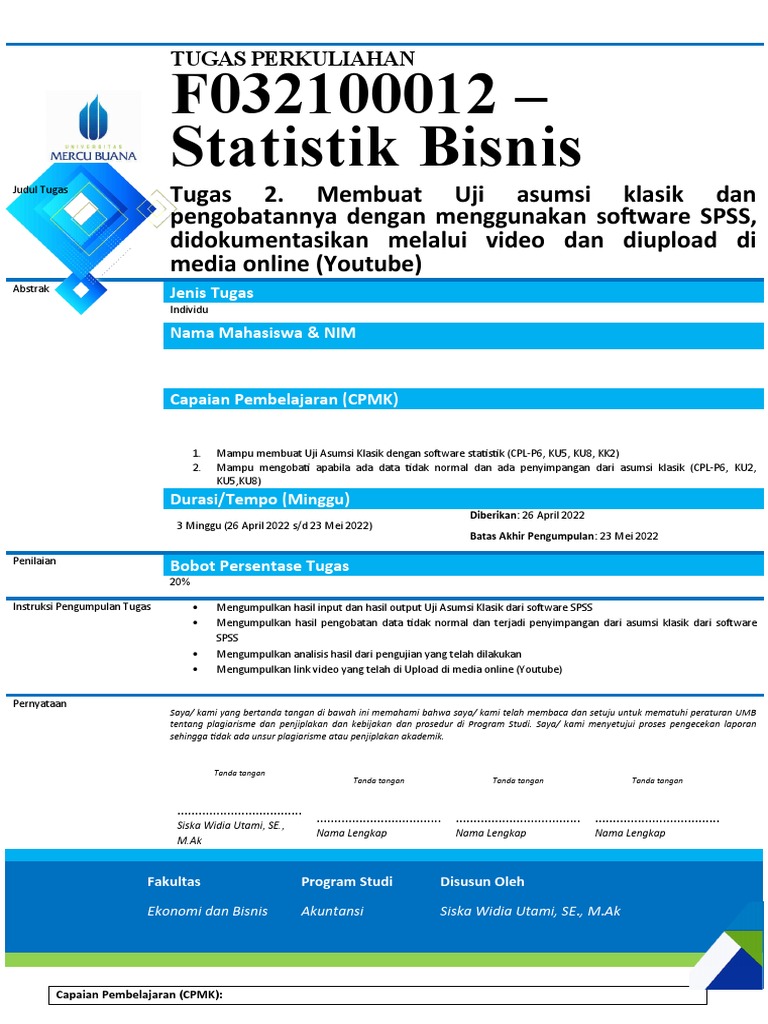 RTM 2 - Statistik Bisnis | PDF