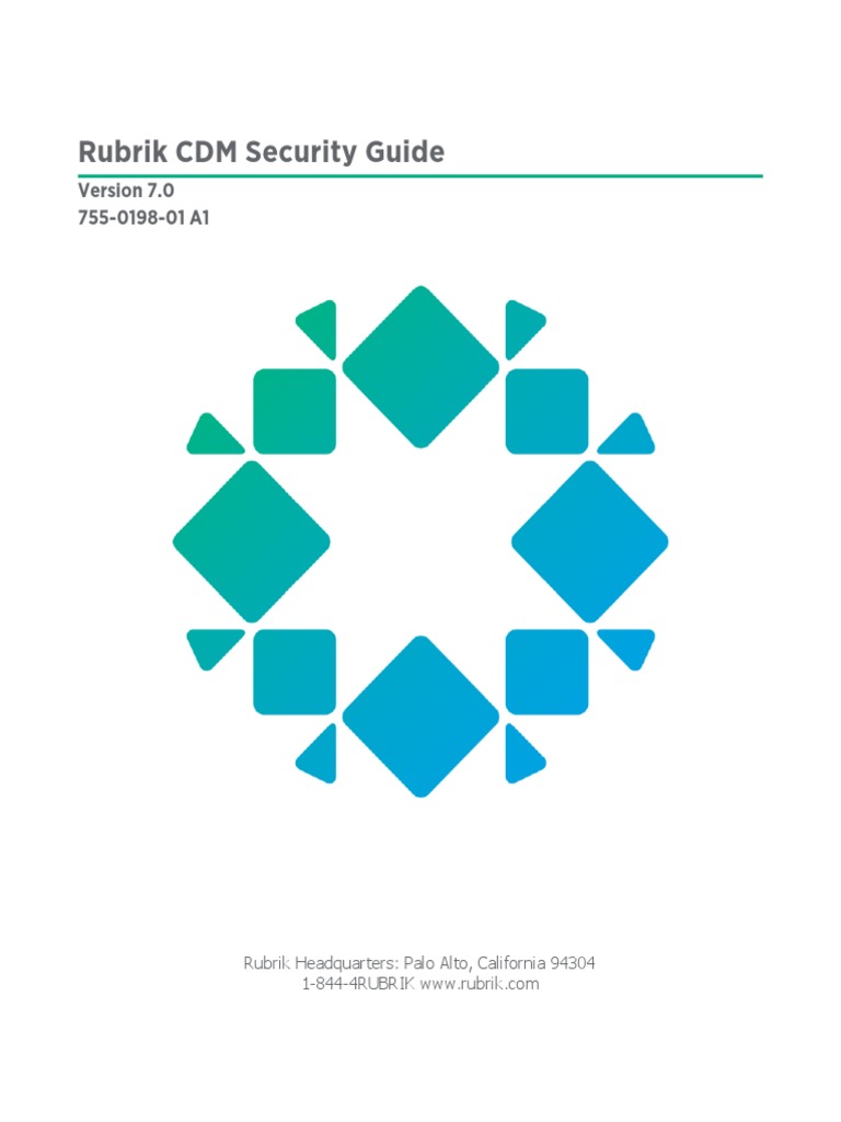 Rubrik CDM Version 7.0 Security Guide (Rev. A1) | PDF | Password ...