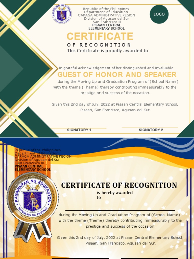 Certificate For Guest Speaker | PDF | Administrative Law | Philippines