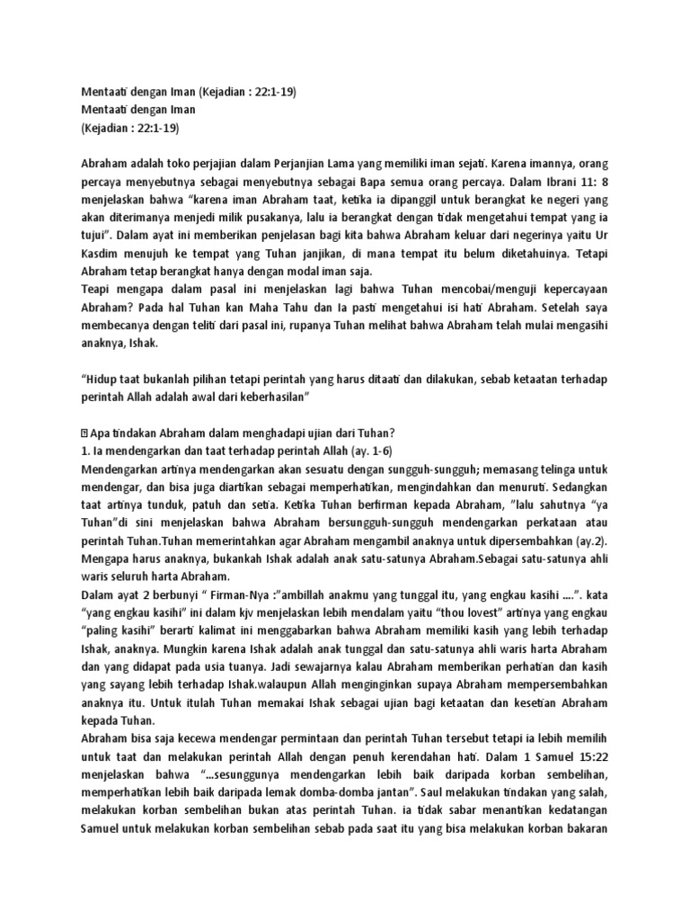 Mentaati Dengan Iman | PDF