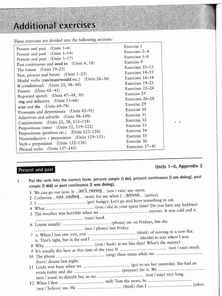 Mixed Grammar Exercises | PDF
