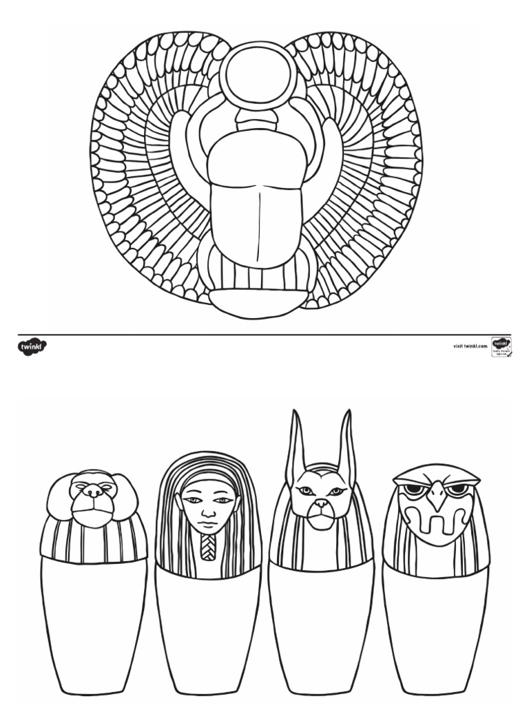 t2 H 5294 Egyptian Mindfulness Colouring Pages - Ver - 1 | PDF