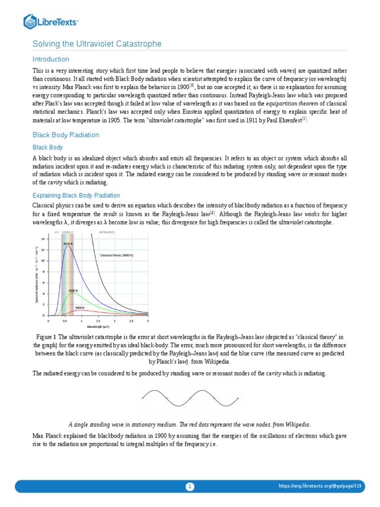 Solving The Ultraviolet Catastrophe: Black Body | PDF | Waves ...