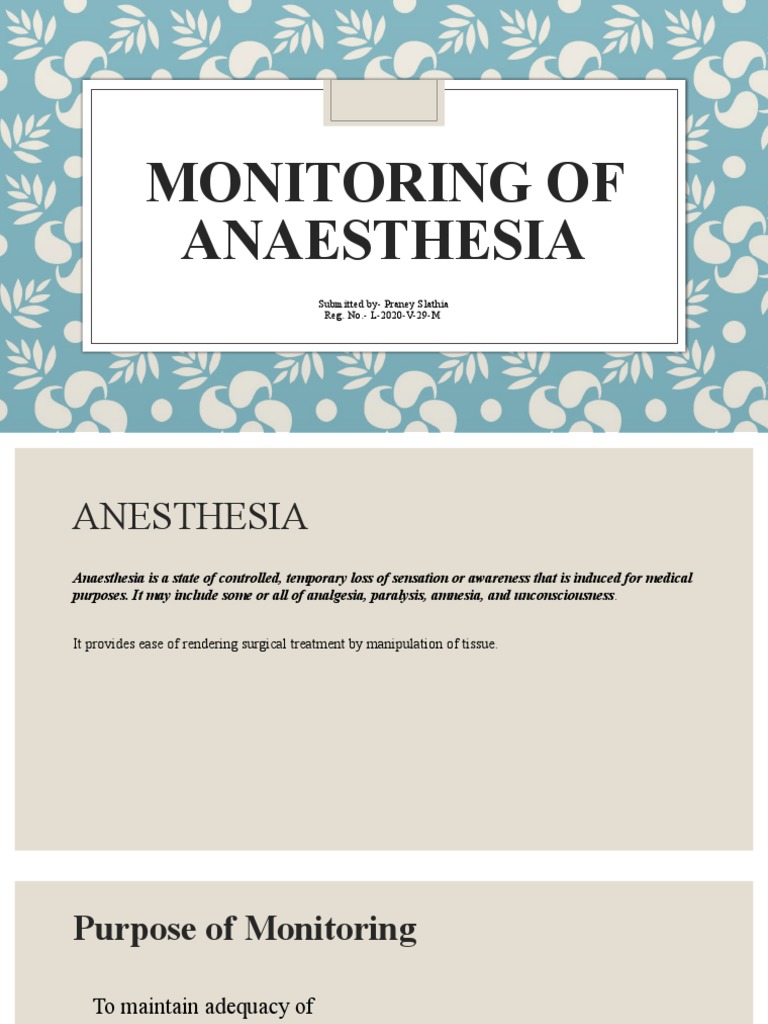 Anesthesia Monitoring Guidelines | PDF | Breathing | Anesthesia