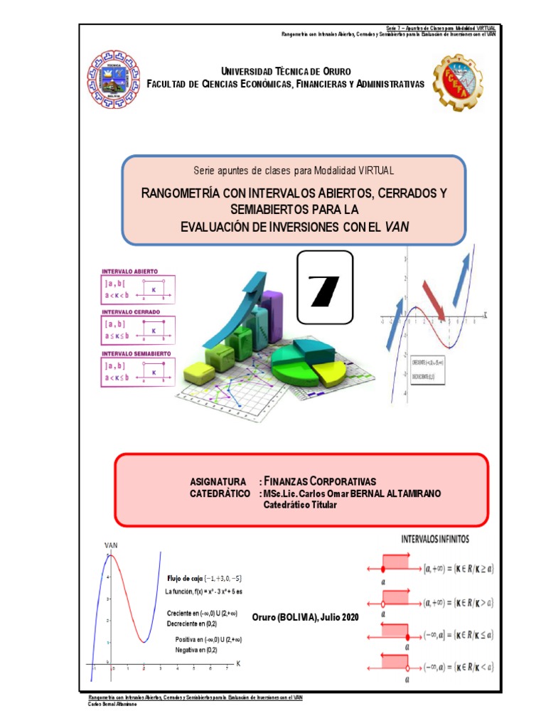 Intervalos para El Cálculo Del Van | PDF | Intervalo (Matemáticas) | Geometría