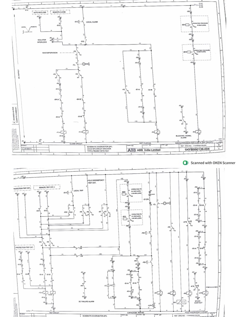 220kv ABB CB Wiring Drawing | PDF