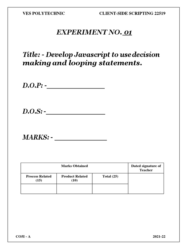 JavaScript Decision Making and Loops | PDF | Java Script | Boolean Data ...