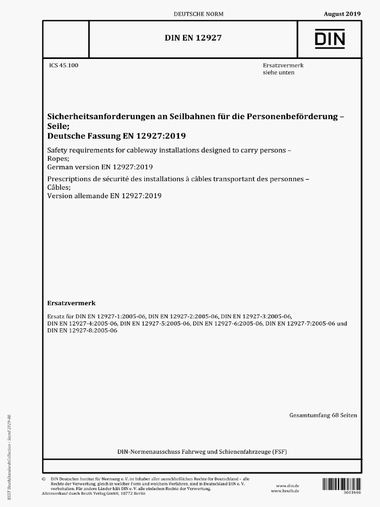 Din en 12927-2019 | PDF