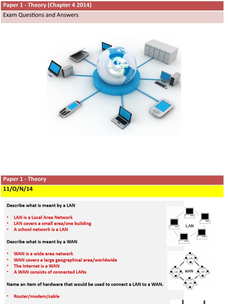 Exam Questions and Answers | PDF | Computer Network | Encryption