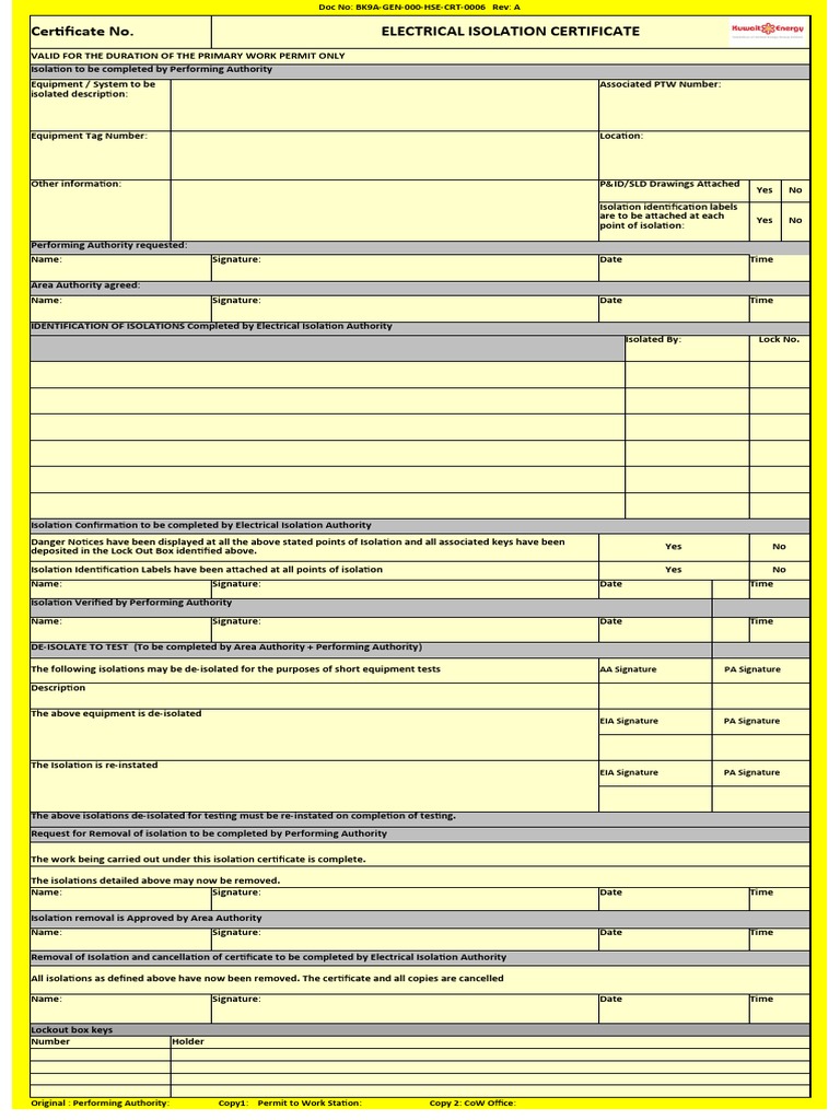 PTW Associated Certificates KEC - Final v3 - ELETRICAL | PDF ...