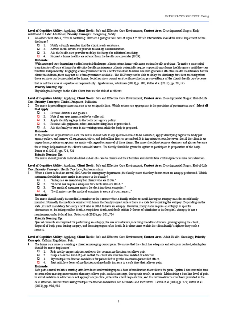 Integrated Process - Caring | PDF | Childbirth | Nursing