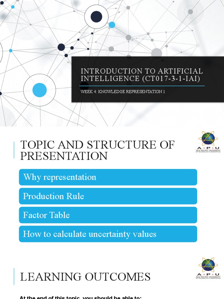 Week 4 - Knowledge Representation 1 | PDF | Bayesian Network | Uncertainty