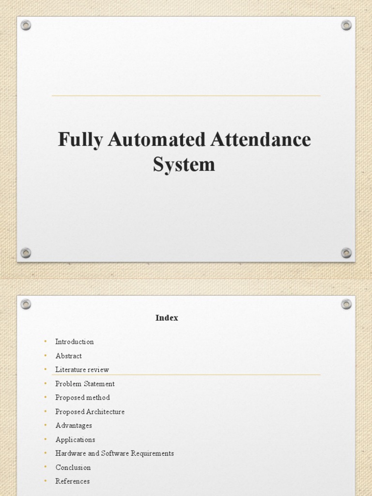 Fully Automated Attendance System | PDF | Php | Raspberry Pi