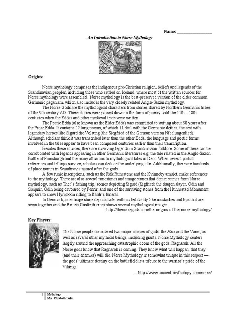 Introduction to Norse Mythology | PDF | Norse Mythology | Æsir
