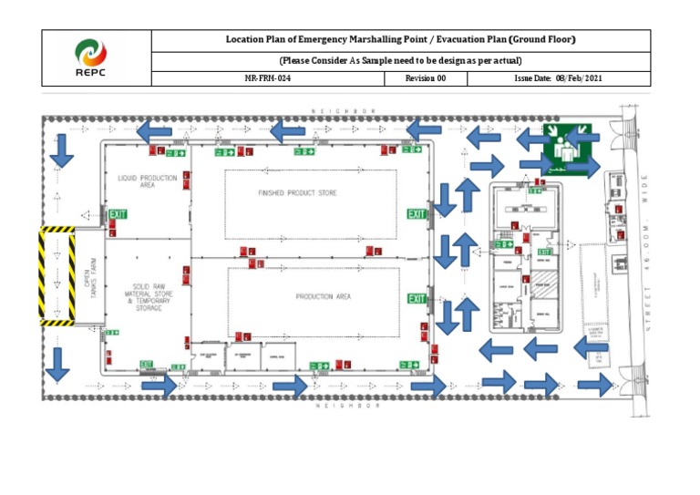 Location Plan of Emergency Marshalling Point / Evacuation Plan (Ground ...