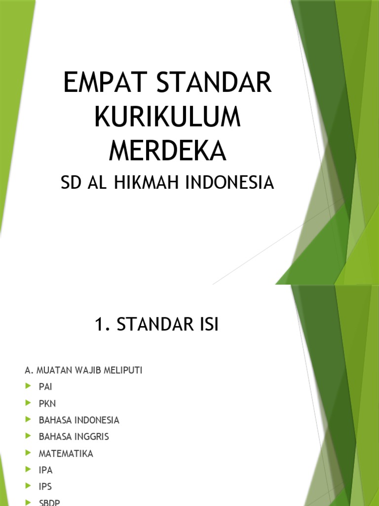Empat Standar Kurikulum Merdeka | PDF