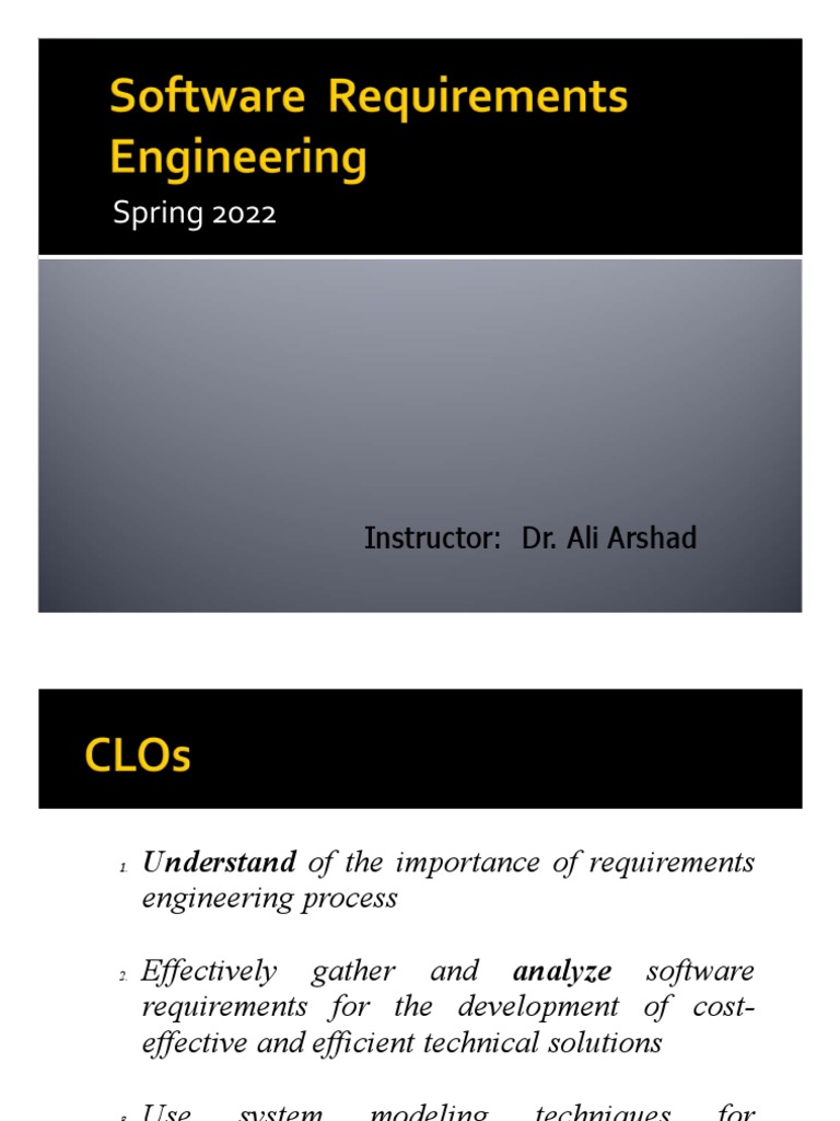 Spring 2022: Instructor: Dr. Ali Arshad | PDF | Feasibility Study | System
