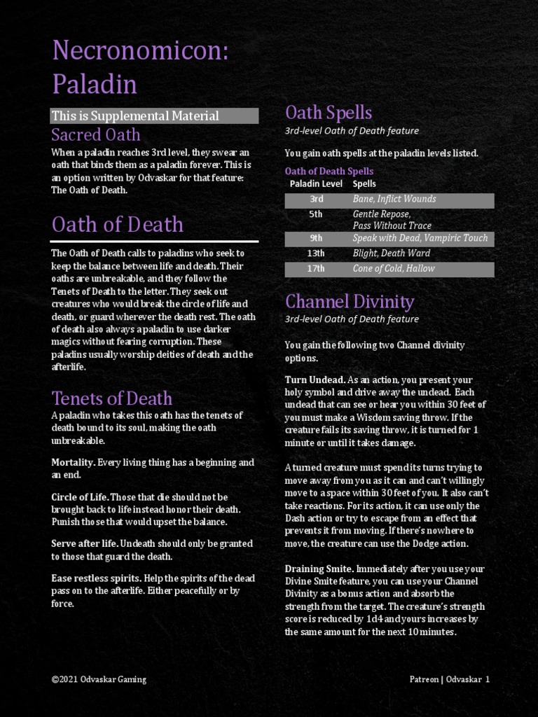 Necronomicon - Oath of Death | PDF | Law