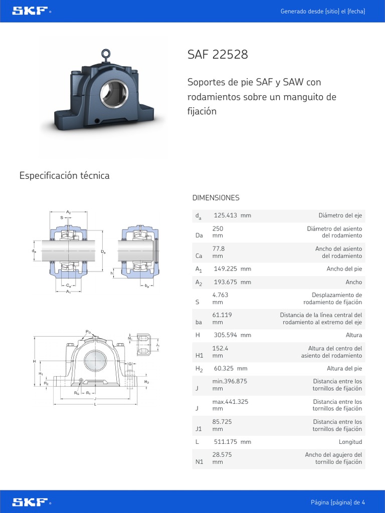 Soporte SAF 22528: Especificaciones Técnicas | PDF | Red mundial ...