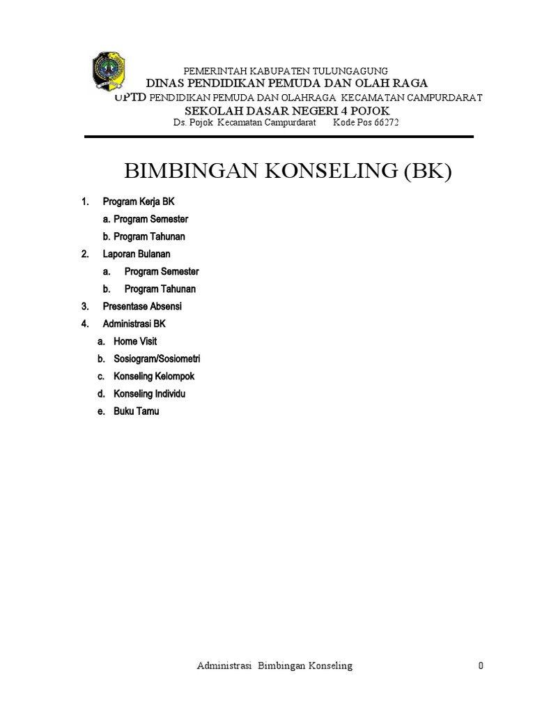 Administrasi BK (CATATAN GURU KELAS) | PDF | Pengembangan Diri | Kesehatan Holistik