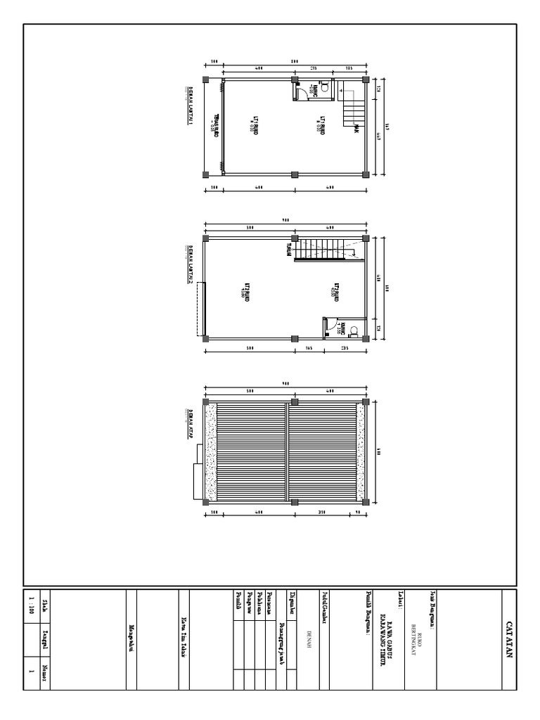 Denah Ruko Rawagabus | PDF