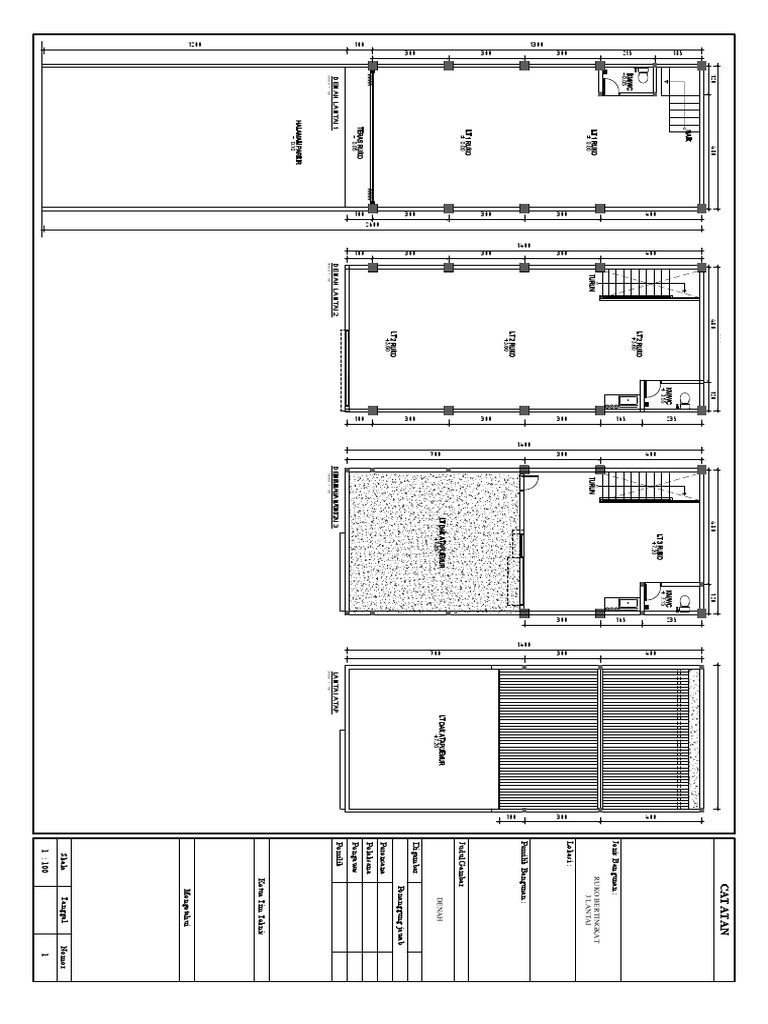 Ruko Bertingkat 3 Lantai Denah | PDF