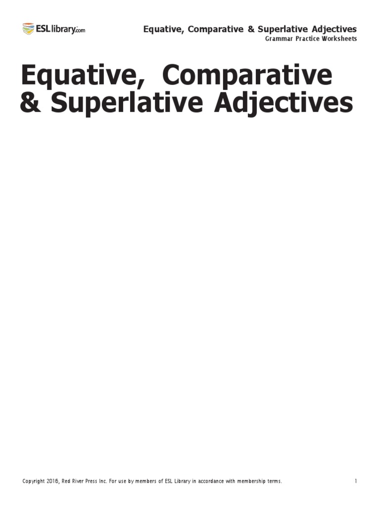 Equative, Comparative Superlative Adjectives-Theory | PDF | Adjective ...