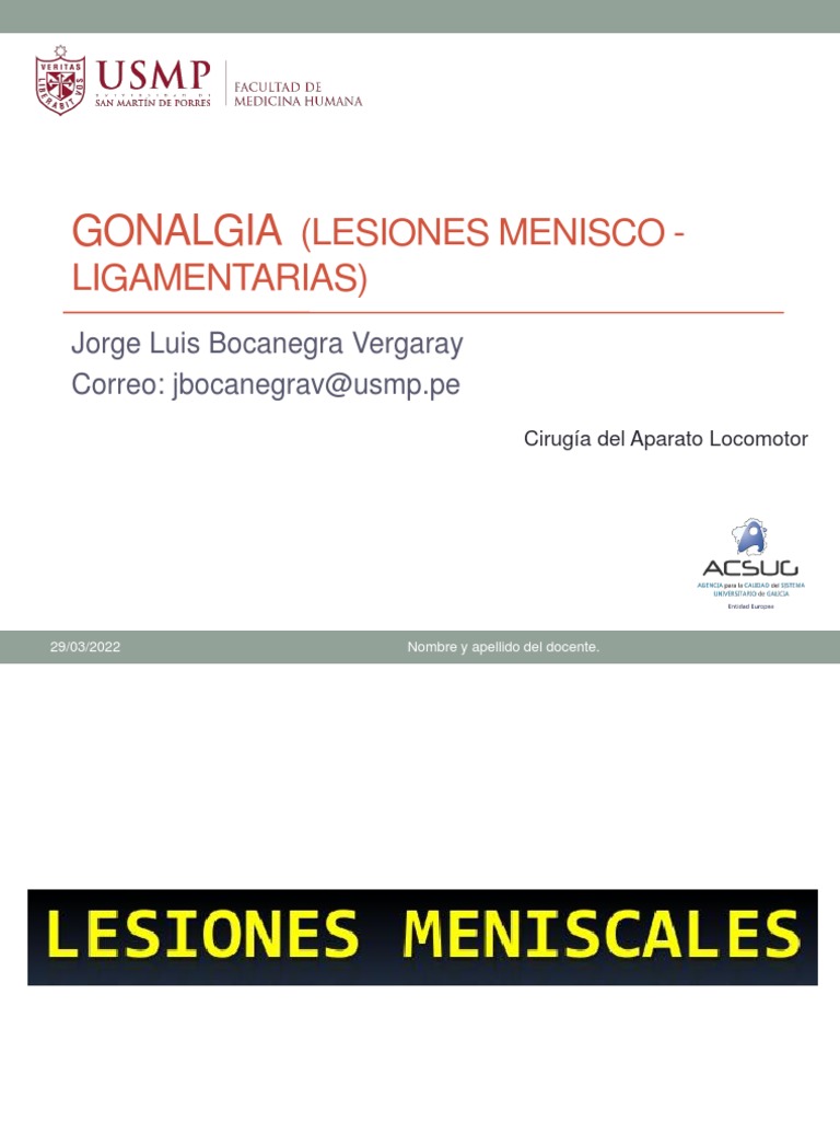 Gonalgia No Traumatica 2022 | PDF | Rodilla | Articulación