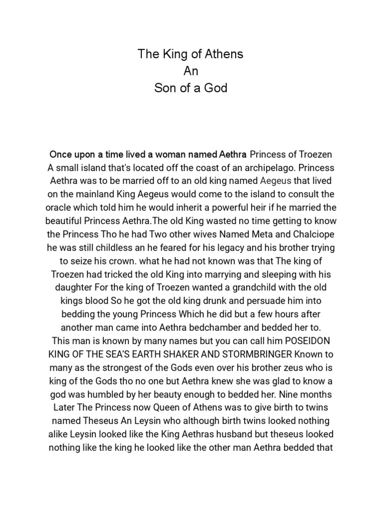The Legendary Hero and King of Athens | PDF | Theseus | Minotaur