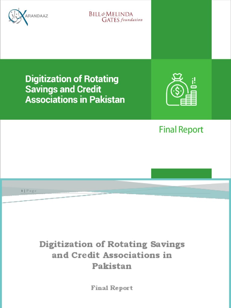Digitization of Rotating Savings and Credit Associations in Pakistan 1 ...