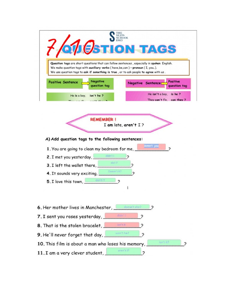 C21. Tag Questions - Suntaxi - 8149 | PDF