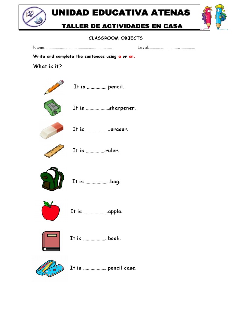 What Is It CLASSROOM OBJECTS | PDF