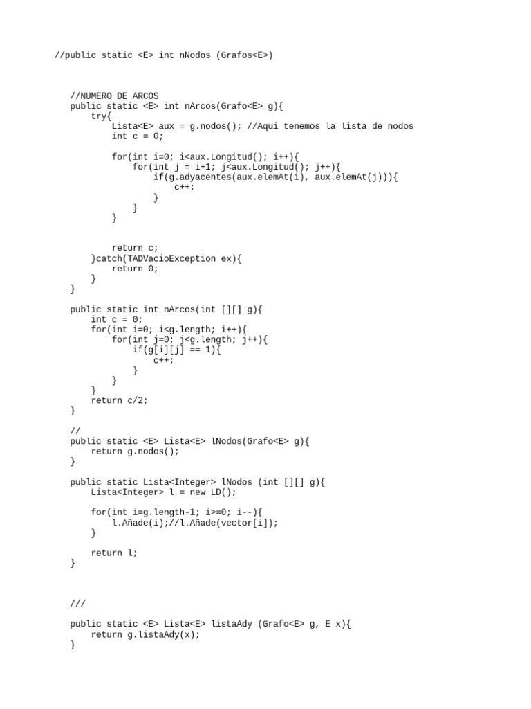 Clase Java Haskell Grafos | PDF | Estructura de datos de matriz ...