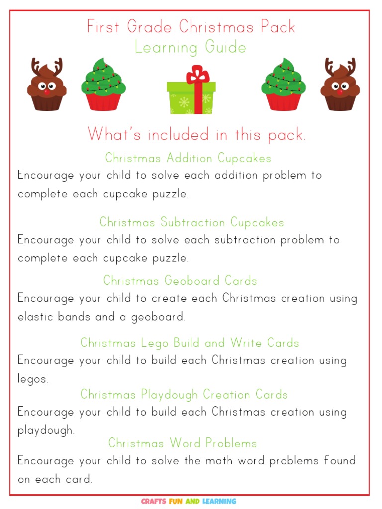 First Grade Christmas Pack | PDF | Santa Claus | Christmas