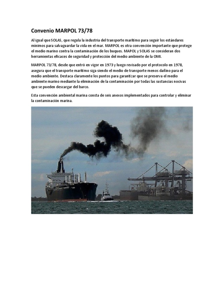 Convenio MARPOL 73-78 Última | PDF