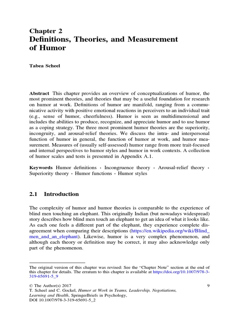 Humor Theories and Measurement Explained | PDF | Humour | Jokes