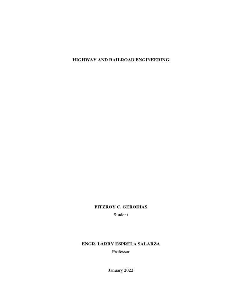 Highway and Railroad Engineering: Student | PDF | Transport | Road