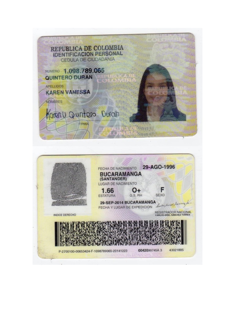 Cedula Karen Quintero | PDF