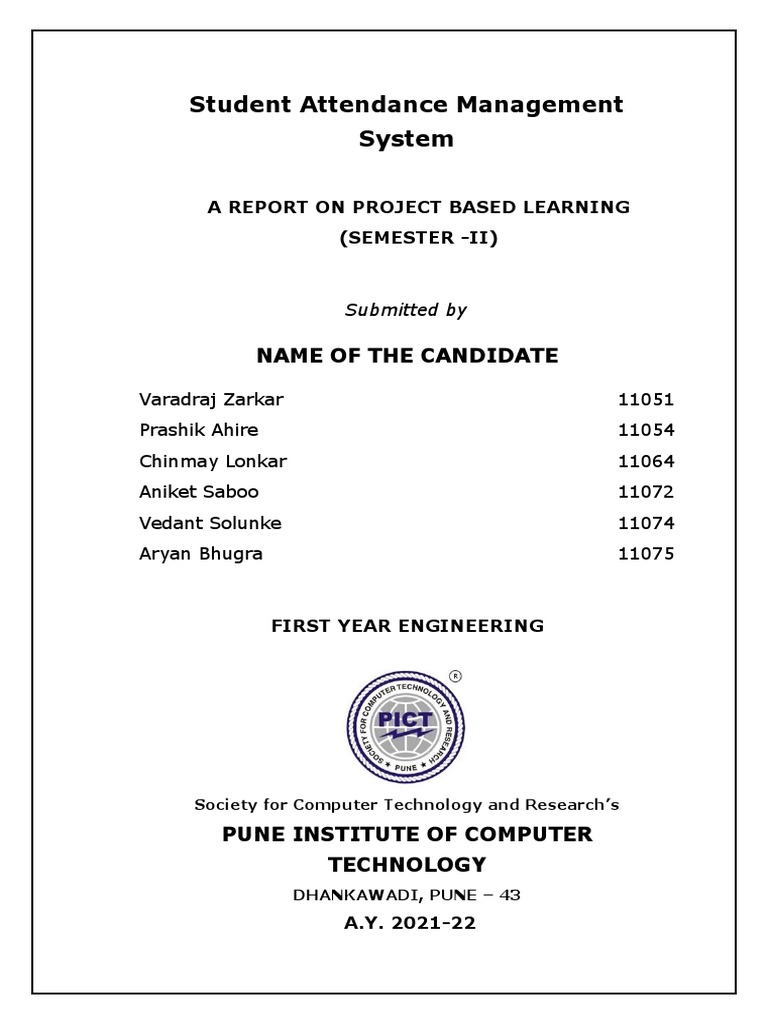FE PBL Report - Format | PDF | My Sql | Internet & Web