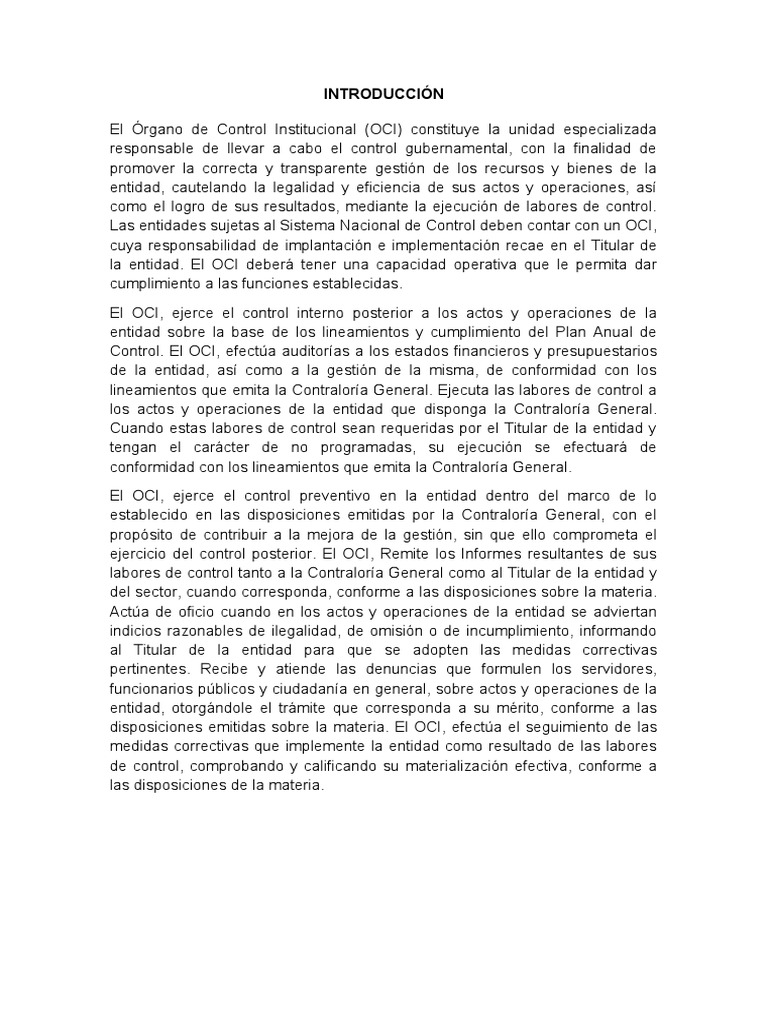 Órgano de Control Institucional | PDF | Oficial general | Policía