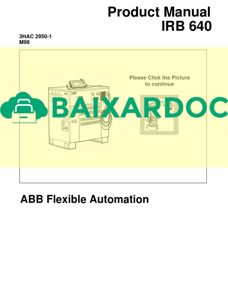 s4c Product Manual Irb 640 3hac 2950 1 m98 | PDF | Switch | Power Supply