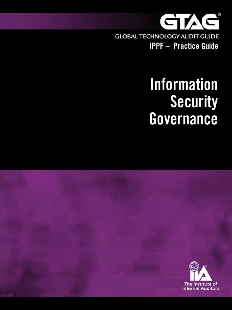 Information Security Governance: IPPF - Practice Guide | PDF | Internal Audit | Audit