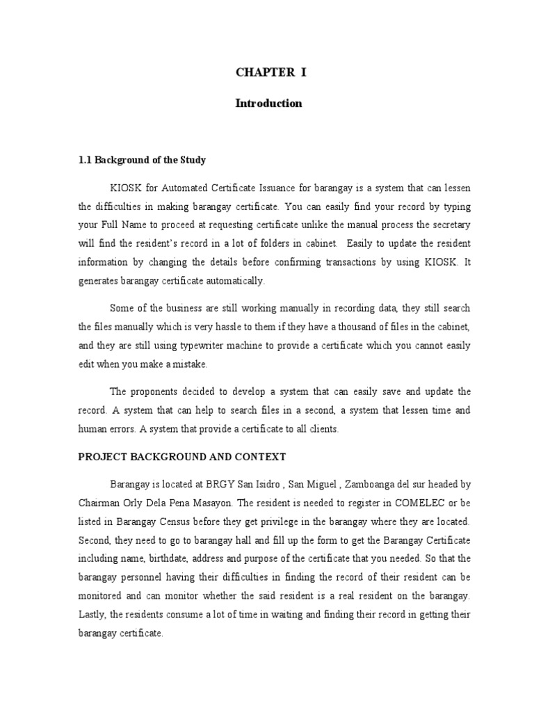 DEVELOPMENT OF KIOSK FOR AUTOMATED CERTIFICATE .Docs | PDF | Integrated ...
