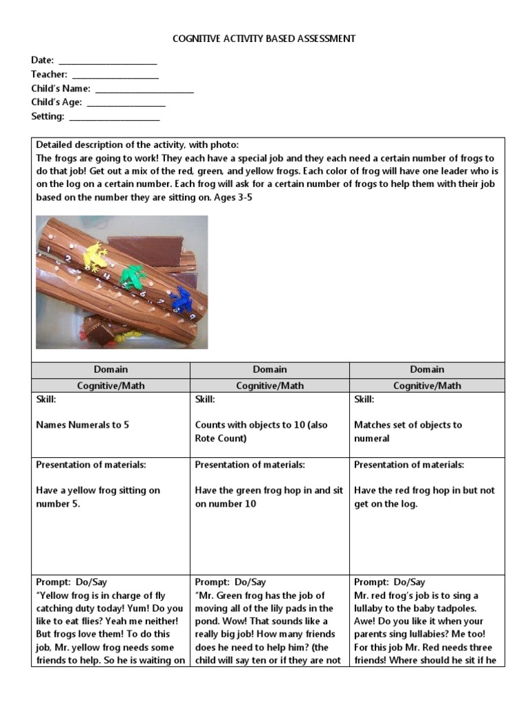 Aba Cognitive 3-5 Activity | Download Free PDF | Frog