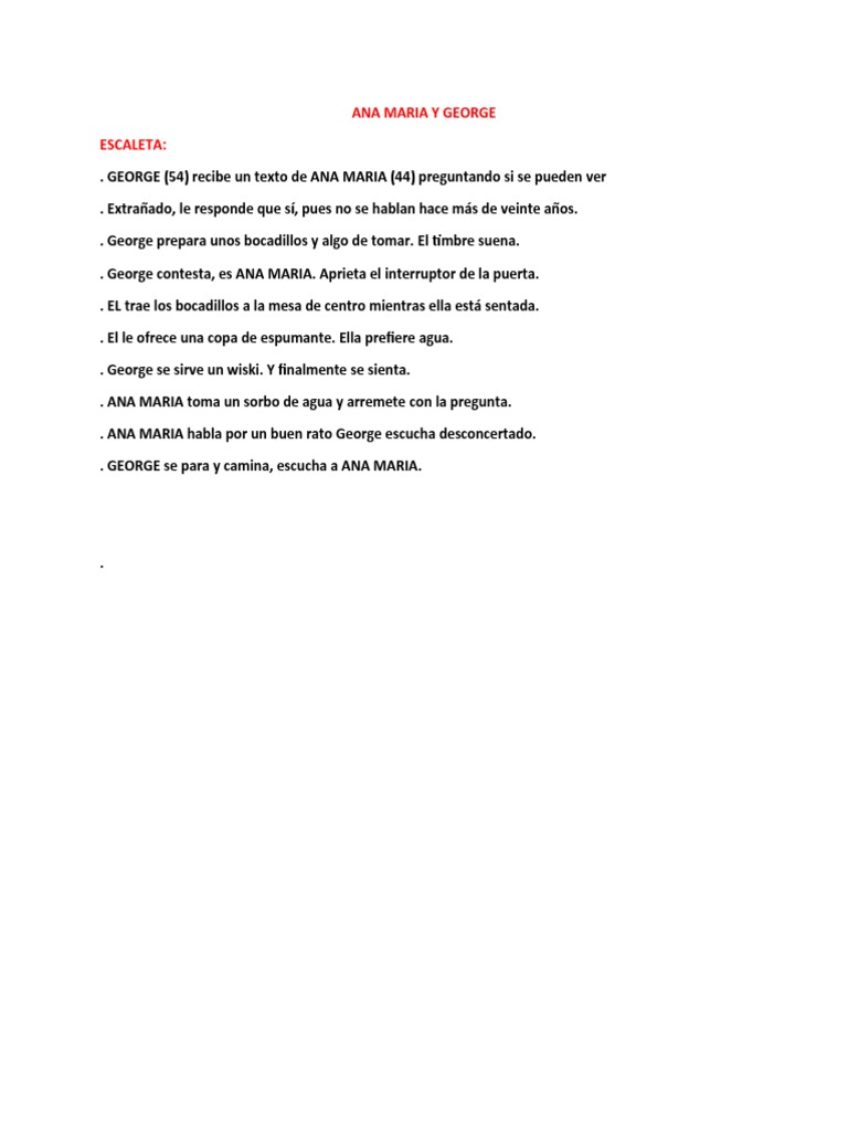 Encuentro inesperado entre Ana María y George | PDF