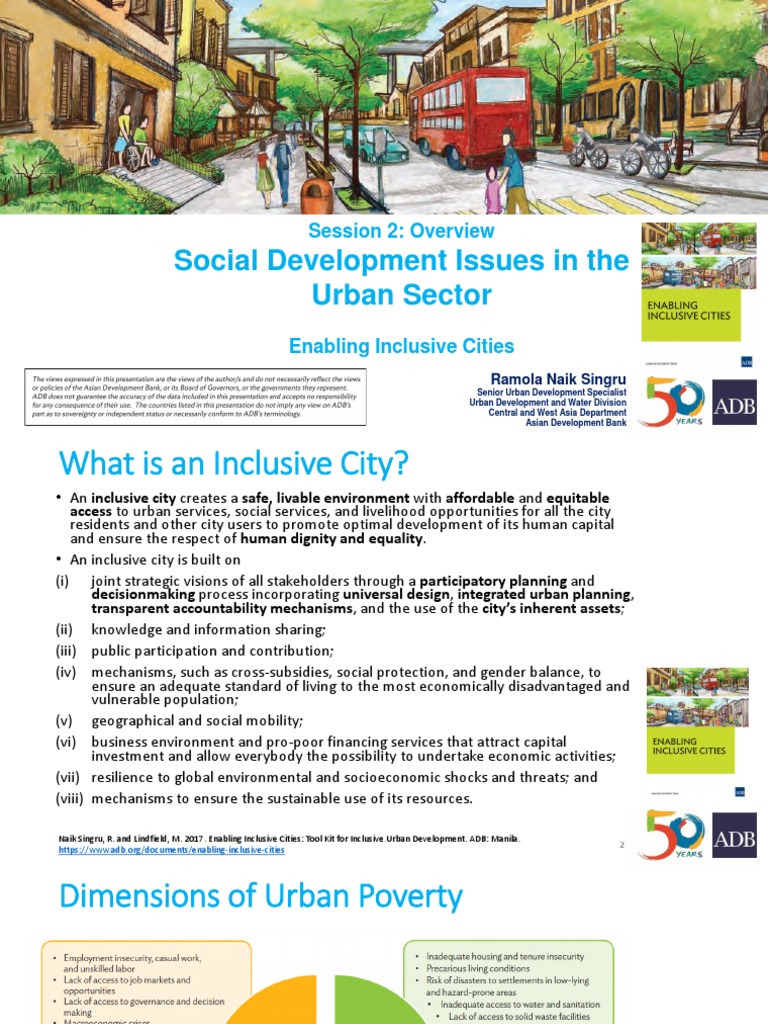 Social Development Issues in The Urban Sector: Session 2: Overview ...