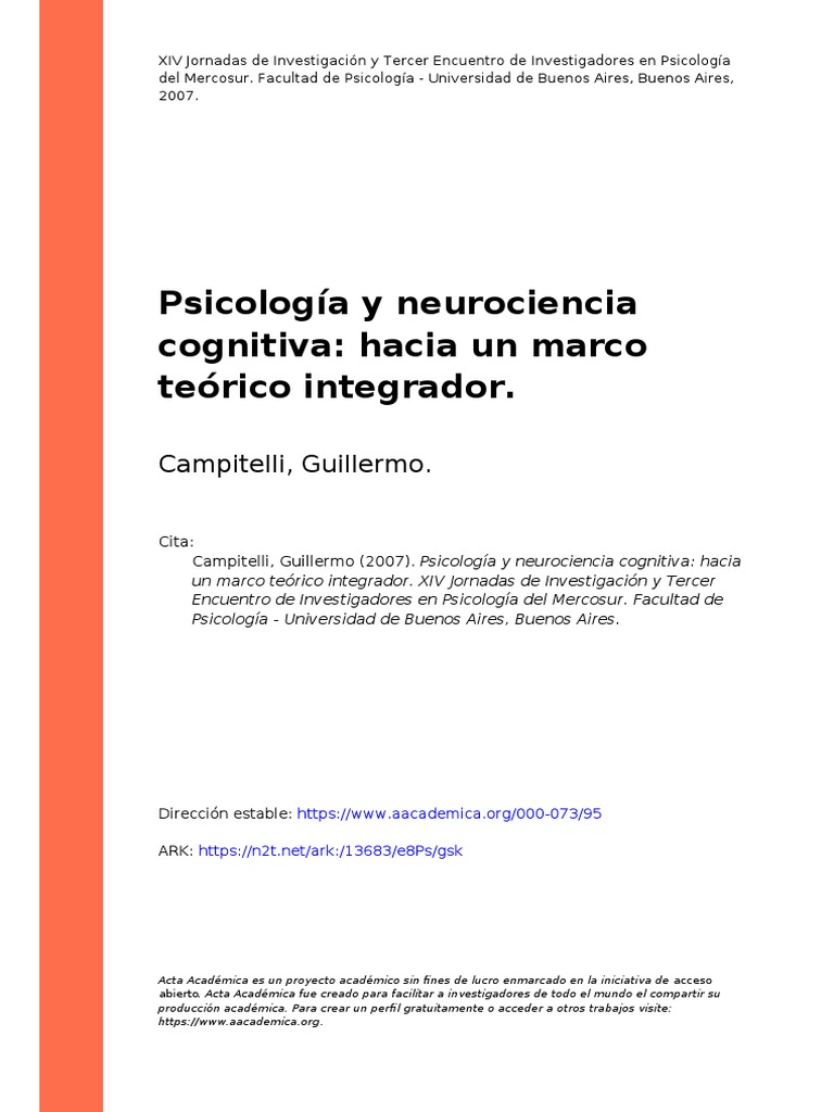 Campitelli, Guillermo (2007) - Psicología y Neurociencia Cognitiva ...
