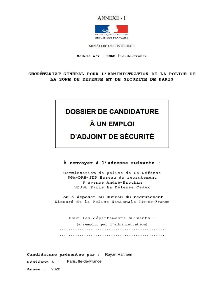 Sgap Candidature Ads | PDF